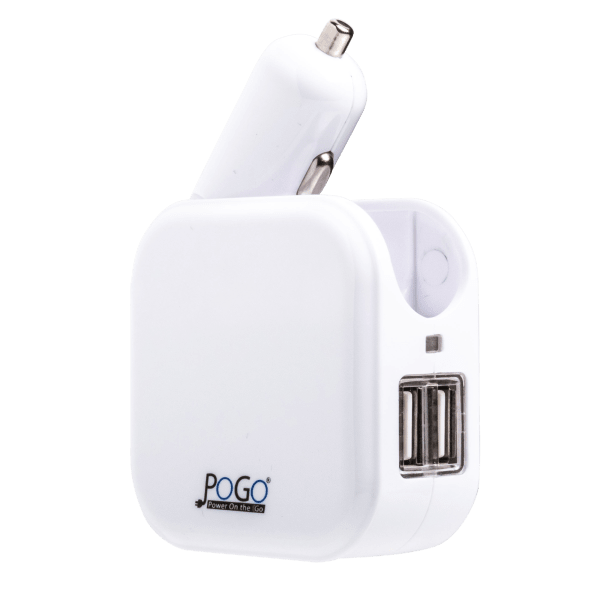 SideDeal: 2-Pack: Pogo Power Bin Dual USB Charger for Home & Car