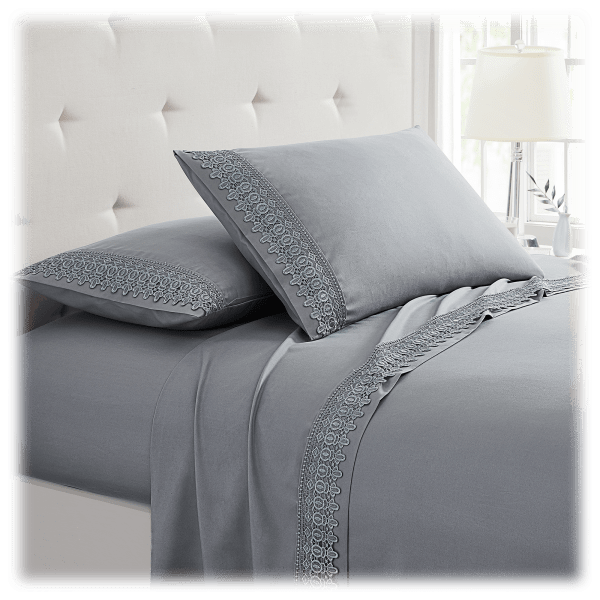 Spirit Linen Home Lace Sheet Set