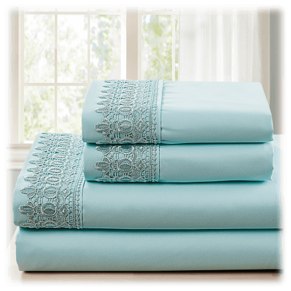 MorningSave: Spirit Linen Home Lace Sheet Set