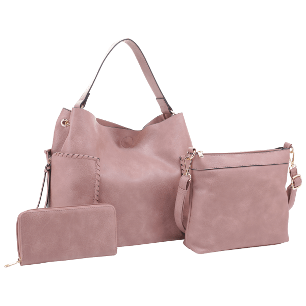 MorningSave: Malibu Skye 3 Piece Hobo Set With Inside Crossbody and Wallet