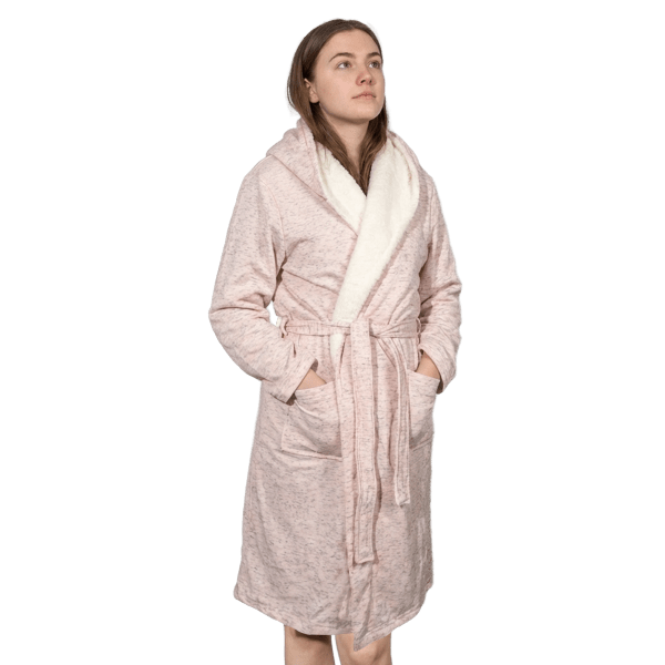 MorningSave: Etymology Heather Jersey Robe with Sherpa Hood