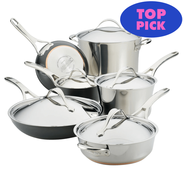 MorningSave: Anolon Nouvelle Luxe 11-Piece Stainless and Hard Anodized ...
