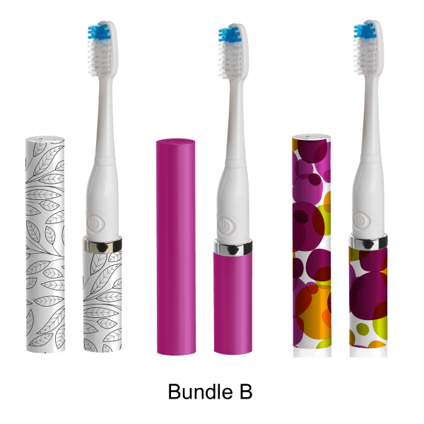 MorningSave: 3-Pack: VIOlife Slim Sonic Travel Toothbrushes