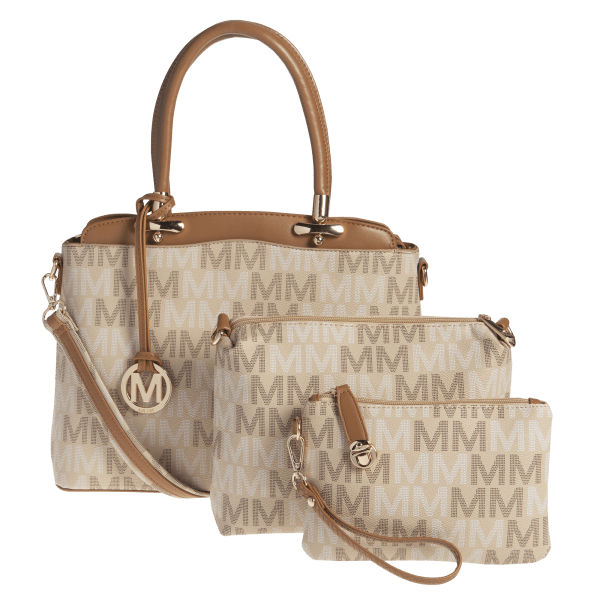 MorningSave: Milan Imports 3-Piece Set: Handbag/Pouch/Wristlet