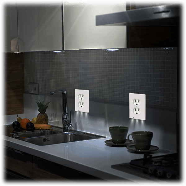 MorningSave: 5-Pack: Hakol Snap-On LED Night Light Outlet Cover Plates