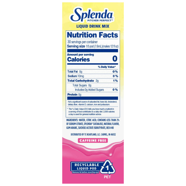 SideDeal: 72-Pack: Splenda Peel & Pour Sweet Tea & Pink Lemonade Drink ...
