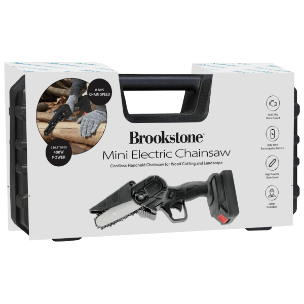 MorningSave: Brookstone Mini Electric Chainsaw Set with 2 Rechargeable ...