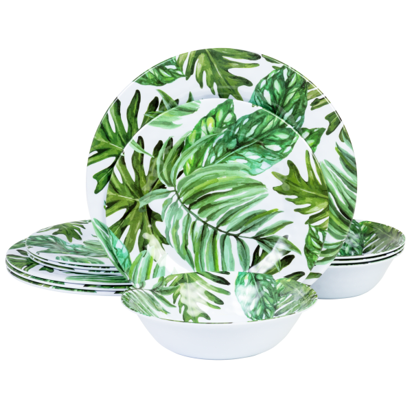 MorningSave: Craft & Kin 24-Piece Melamine Dinnerware Set