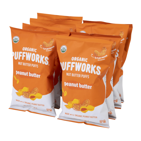 Meh: 8- or 12-pack: Puffworks Organic Peanut Butter Puffs