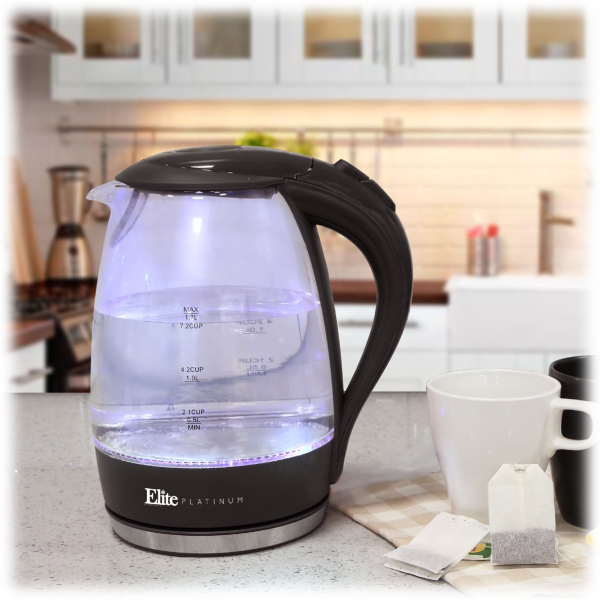 MorningSave: Elite Platinum Electric Glass Kettle