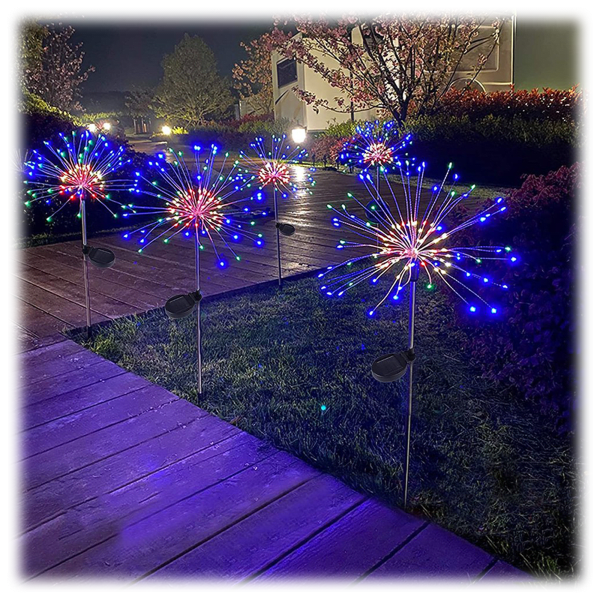 MorningSave: 4-Pack: Boundary LED Solar Firework Garden Light