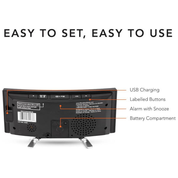 MorningSave: Marathon Dimmable Curved Display LED Clock