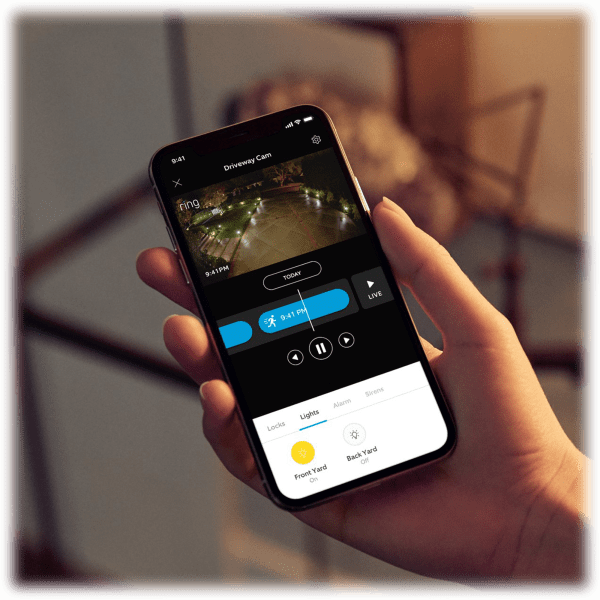 Ring LED Motion Activated Outdoor Battery Path Area Lights with Smart ...