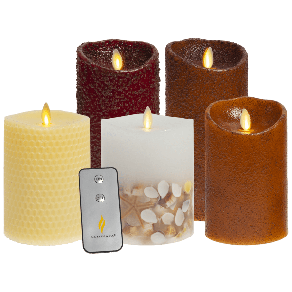 MorningSave: 5-Pack: Luminara® Real-Flame Effect LED Candles with Remote