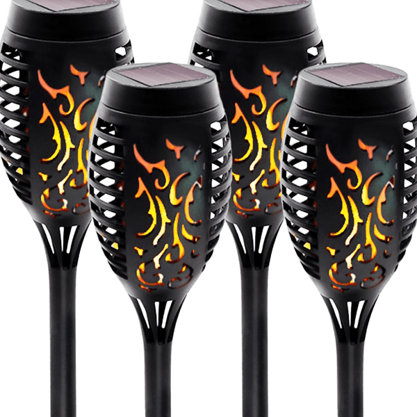 MorningSave: 12-Pack: Hakol 12 LED Solar Flickering Tiki Torch Lights