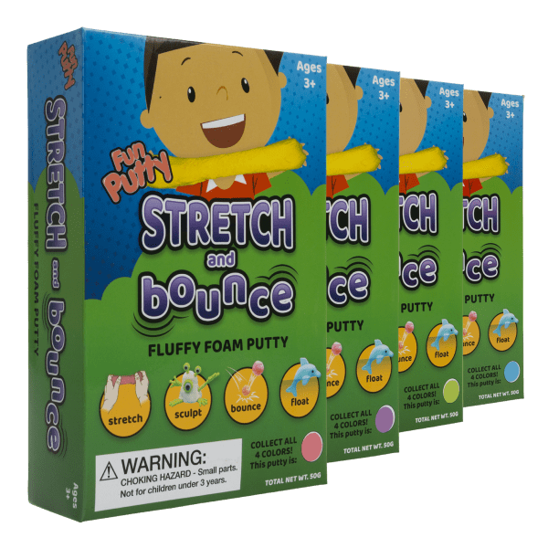 4-Pack: Stretch & Bounce Putty (Assorted Colors)