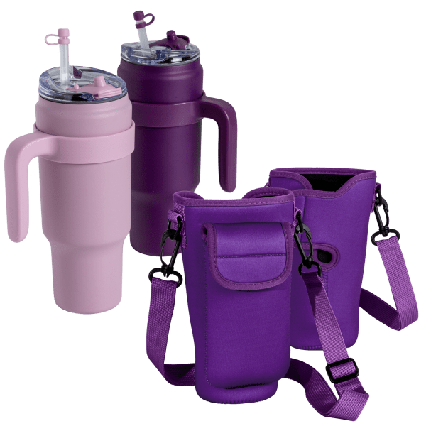 MorningSave: 2-Pack: Primula 40 Oz Tumbler With Crossbody Sling