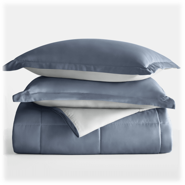 MorningSave: Cloth & Gable Solid Reversible Down-Alternative Comforter Set