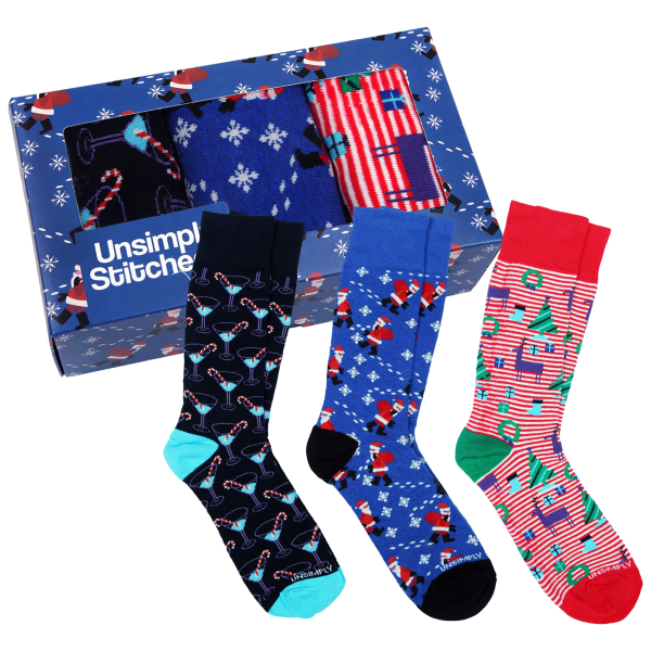 Meh: 6-Pack: Unsimply Stitched Men's Gift Box Socks with Holiday Themes