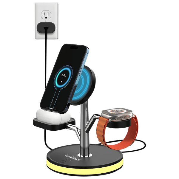 MorningSave: Brookstone 3-in-1 Wireless MagSafe Charging Tree with LED ...