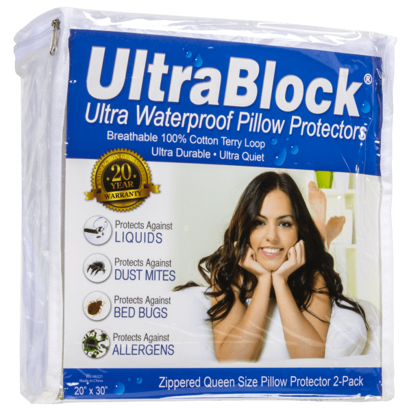 Meh: 2-Pack: UltraBlock Waterproof Queen Pillow Protectors