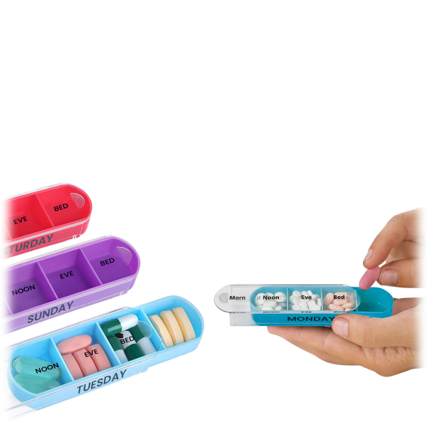 SideDeal: 2-Pack: Thera Rx Stackable Daily Pill And Medicine Organizer