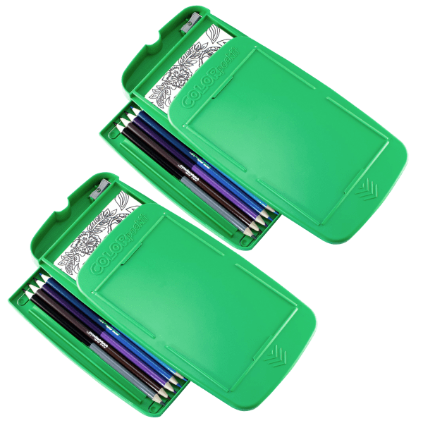 MorningSave: 2-Pack: Colorpockit Portable Coloring Kits with Storage Bags
