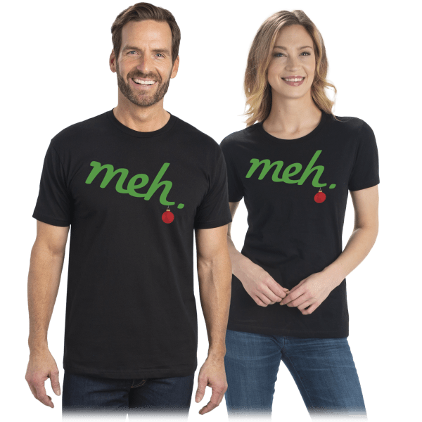Meh: Holiday Theme Meh Logo Tees