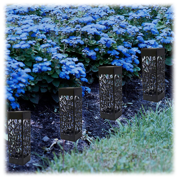 MorningSave: 4-Pack: Crosslight Rectangular Solar Pathway Lights