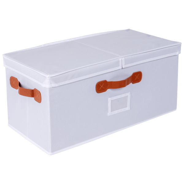 MorningSave: Get Neat Dual Access Storage Box With Faux Leather Handles