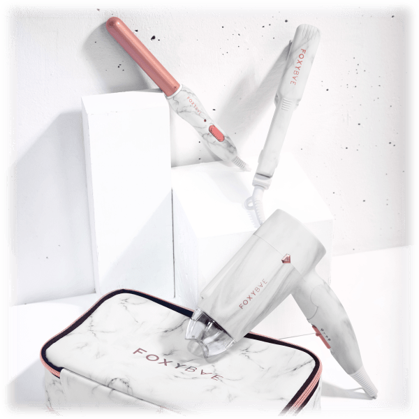MorningSave: Foxybae Marble Mini Blow Dryer, Flat Iron and Curling Wand ...