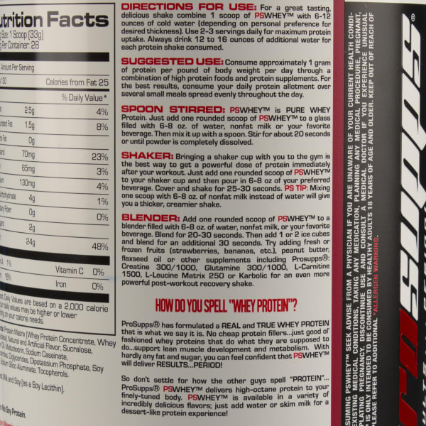 MorningSave: ProSupps PS Whey Protein, 4LBS