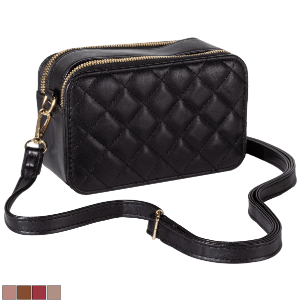 MorningSave: Malibu Skye Selina Double Compartment Quilted Crossbody Bag