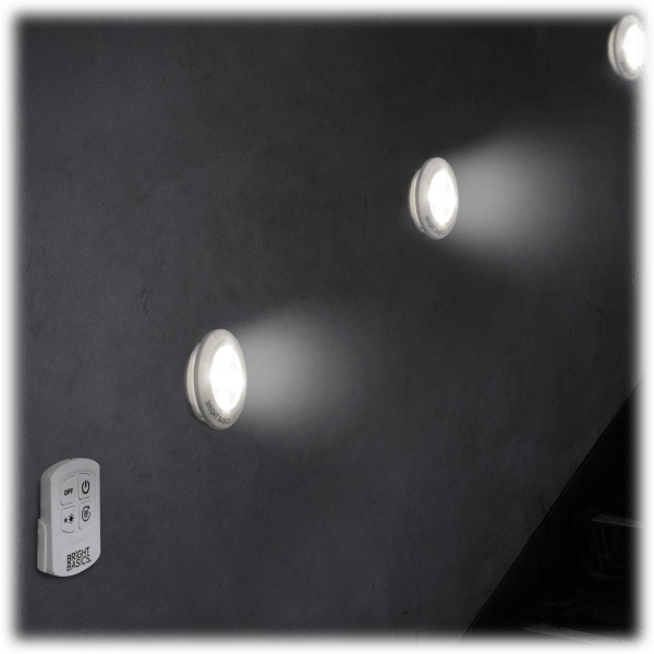 SideDeal: Bright Basics Ultra Thin Wireless LED Puck Lights w/ Remote ...