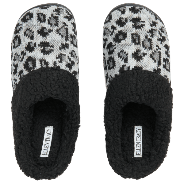 MorningSave: Ellen Tracy Women Knit Slipper with Sherpa Collar