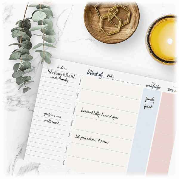 MorningSave: 3-Pack: Paperage Weekly Planner Tear-Off Pads