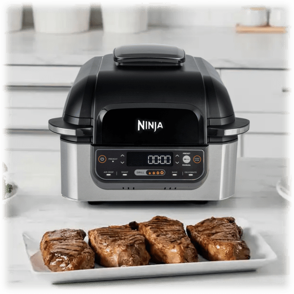 SideDeal: Ninja 5-in-1 Indoor Grill 4 Quart Air Fryer with Smart Cook ...