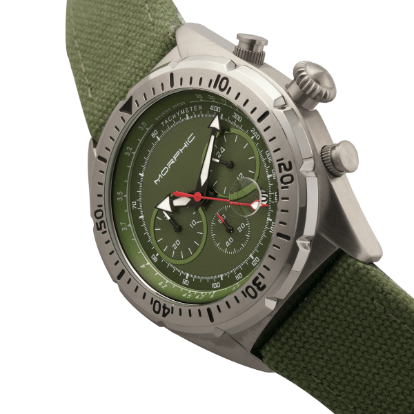 MorningSave: Morphic M53 Series Chronograph Fiber-Weaved Leather-Band ...