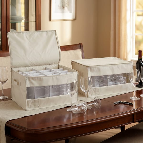MorningSave: Honey-Can-Do 2-Piece Stemware Storage Boxes