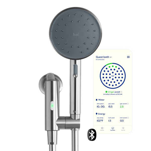 MorningSave: hai Smart Self-Powered Water-Saving 1.8GPM Shower Head