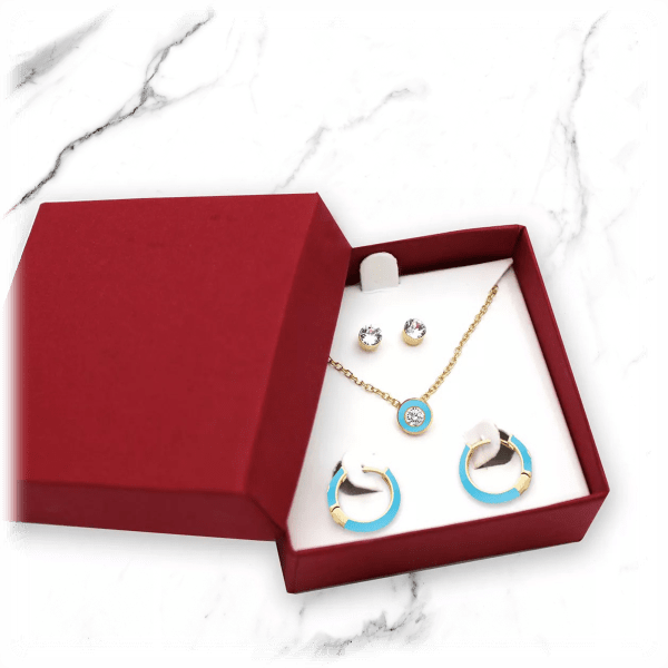 MorningSave: Prime and Pure 3-Piece Crystal Enamel Stud and Hoop ...
