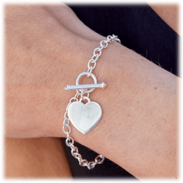 MorningSave: Savvy Cie Italian Rolo Solid Sterling Silver Toggle Bracelet