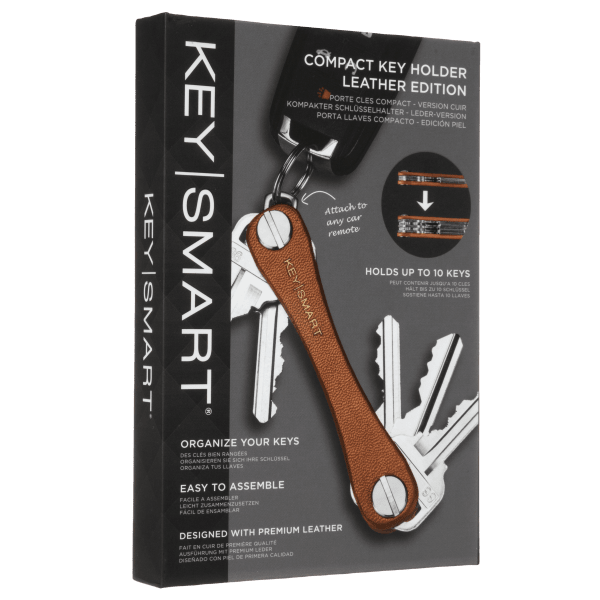 MorningSave: 2-Pack: KeySmart Leather Tan Key Holders