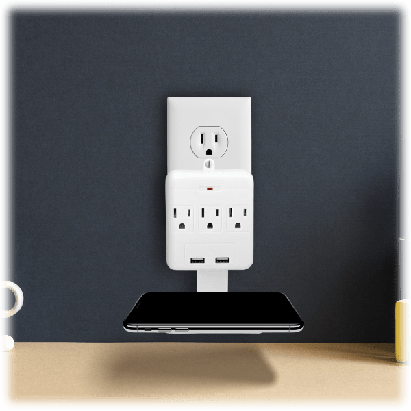 MorningSave: 2-Pack: iCover 3-Outlet Surge Protector with 2 USB Ports ...