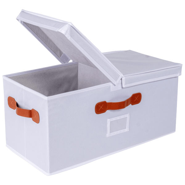 MorningSave: Get Neat Dual Access Storage Box With Faux Leather Handles