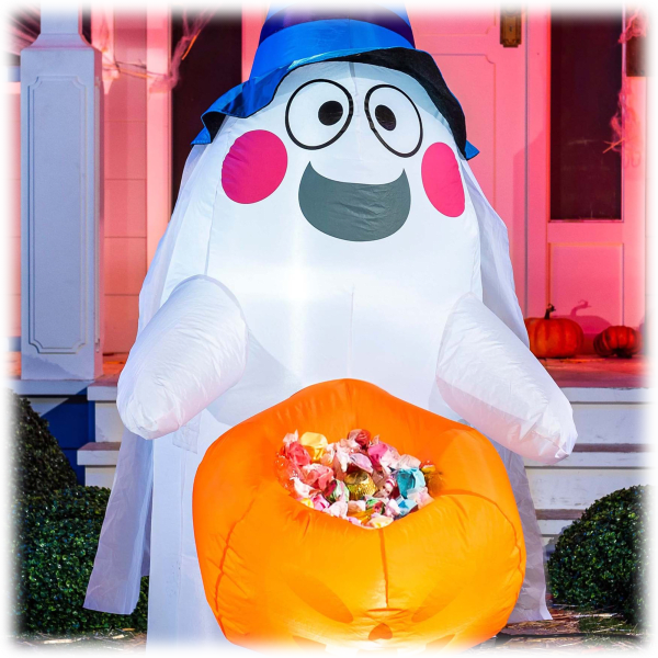 Meh: JoieDomi Inflatable Ghost With Pumpkin Candy Basket With LED ...