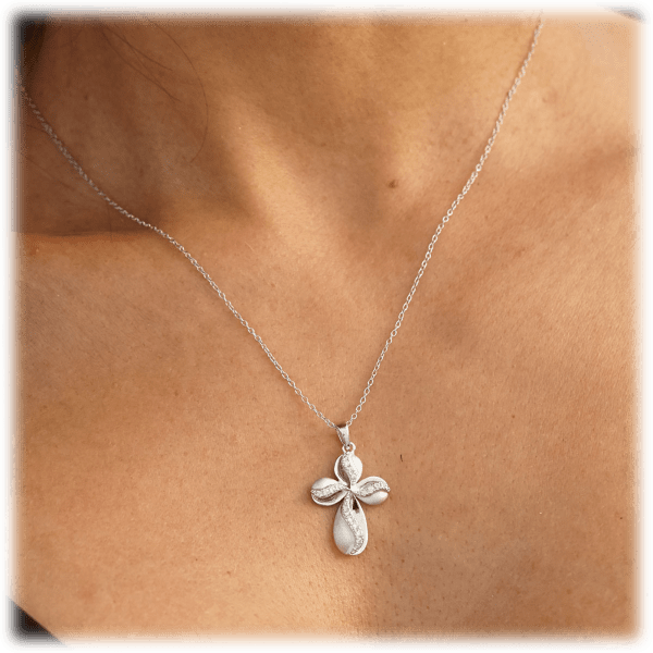 SideDeal: Savvy Cie Sterling Silver Satin And Brite Polish Cross ...