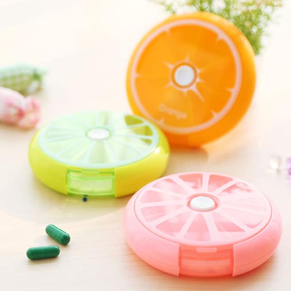 MorningSave: 3-Pack: Fruit Shaped Rotating Weekly Pill Organizer and ...