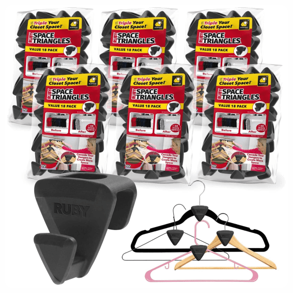 MorningSave: 108-Piece: Ruby Space Triangles Triple Hanger Hooks