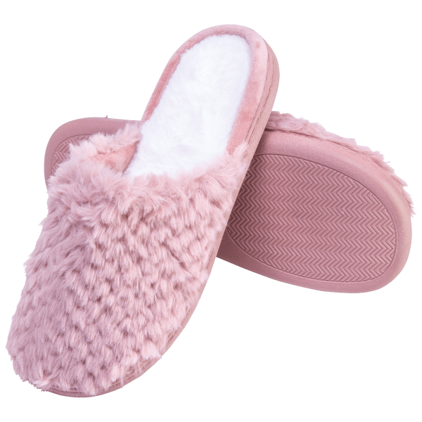 MorningSave: Goldtoe Women's Embossed Faux Fur Slippers